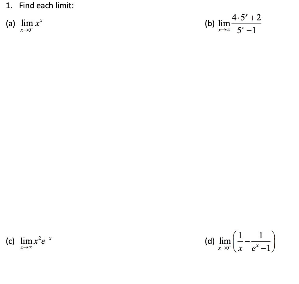 Solved Calculus 1 indeterminate forms and l'hospitals rule. | Chegg.com