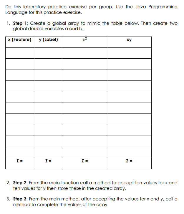 Solved Do this laboratory practice exercise per group. Use | Chegg.com