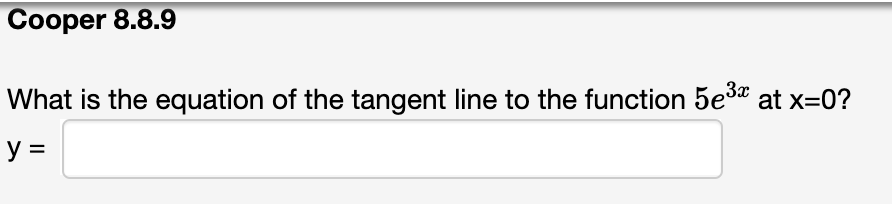 Solved Cooper 8.8.9What is the equation of the tangent line | Chegg.com