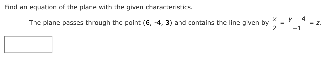 Solved Find an equation of the plane with the given | Chegg.com