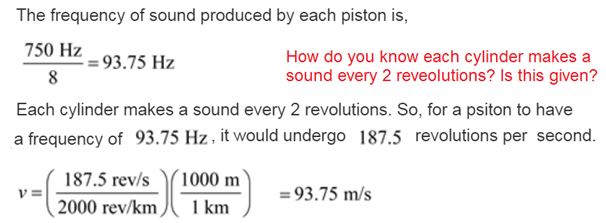 12. Each piston of an engine makes a sound every | Chegg.com