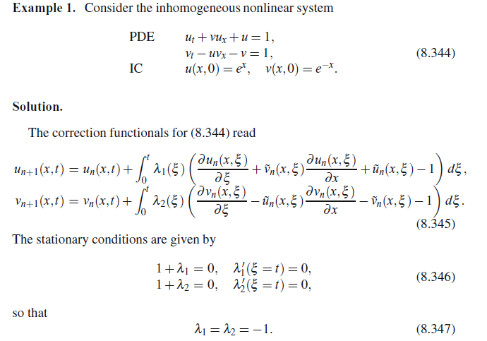 Solved Example 1. Consider the inhomogeneous nonlinear | Chegg.com