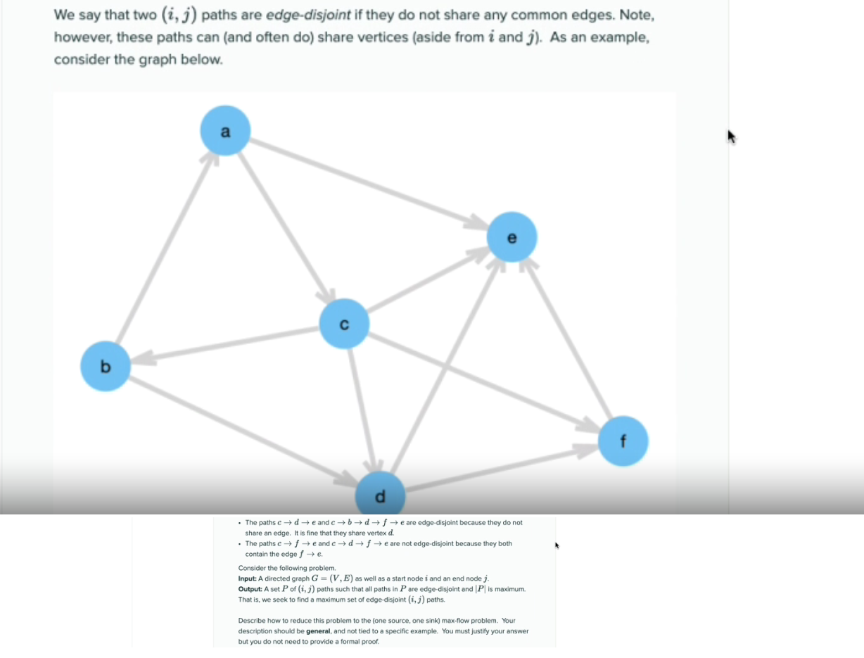 We say that two (i, j) paths are edge-disjoint if | Chegg.com