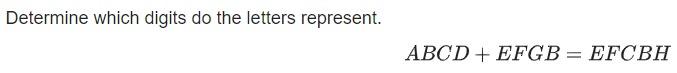 Solved Determine which digits do the letters represent. ABCD | Chegg.com