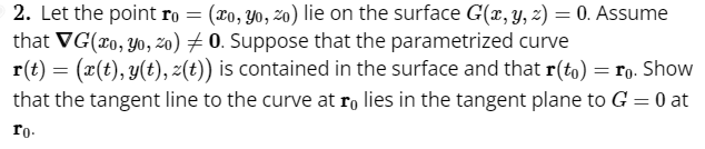 Solved 2. Let the point r0=(x0,y0,z0) lie on the surface | Chegg.com