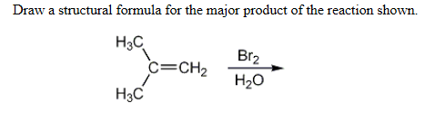 Solved Draw a structural formula for the major product of | Chegg.com