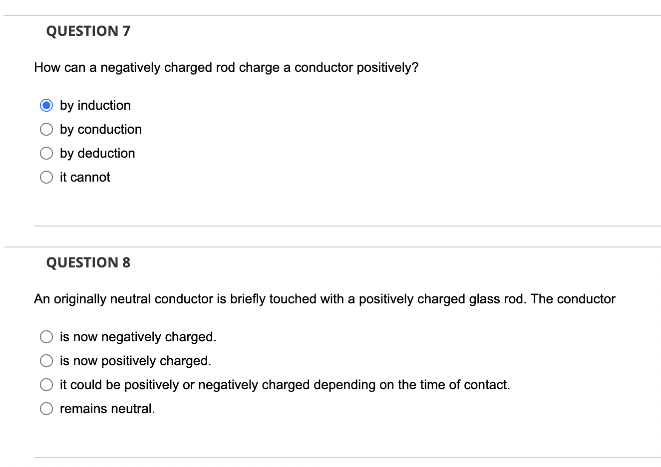Solved How can a negatively charged rod charge a conductor | Chegg.com