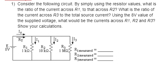Solved 1) Consider the following circuit. By simply using | Chegg.com