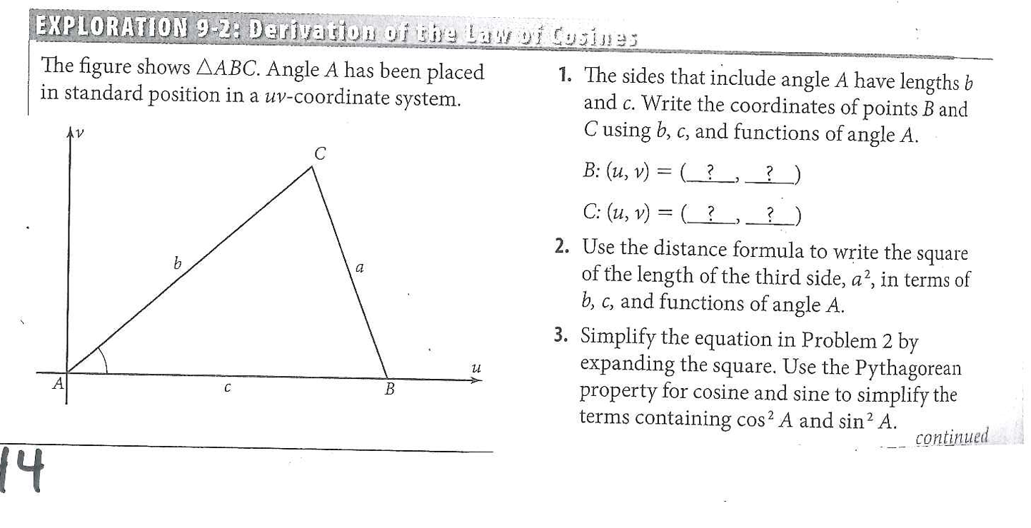 Solved The figure shows ABC. Angle A has been placed in | Chegg.com