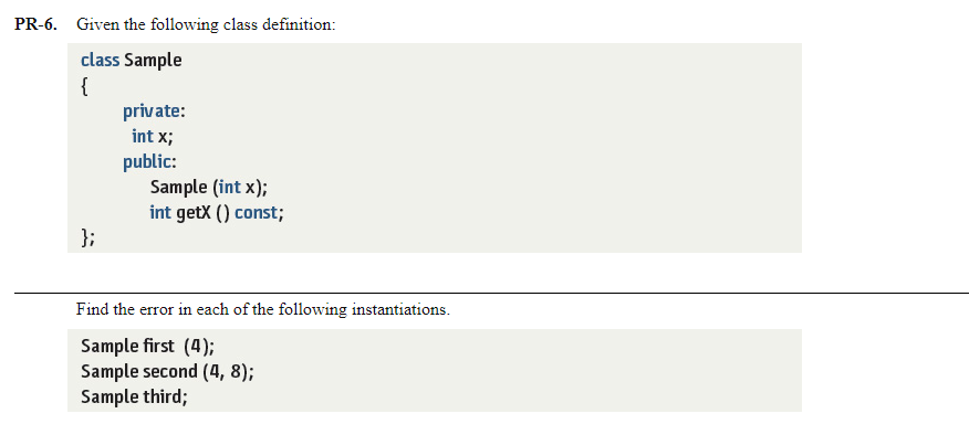 Solved R-6. Given the following class definition: class | Chegg.com