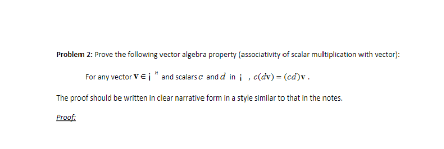 Solved Problem 2: Prove the following vector algebra | Chegg.com