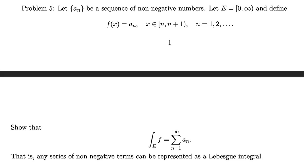 Solved Problem 5: Let {an} be a sequence of non-negative | Chegg.com Solved Problem 5: Let {an} be a sequence of non-negative | Chegg.com