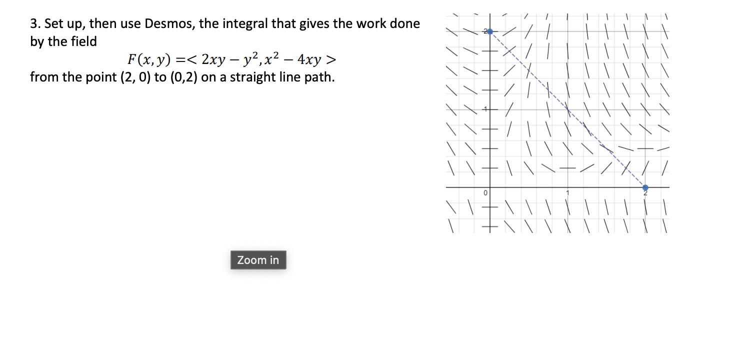 Solved 7 3. Set up, then use Desmos, the integral that gives | Chegg.com