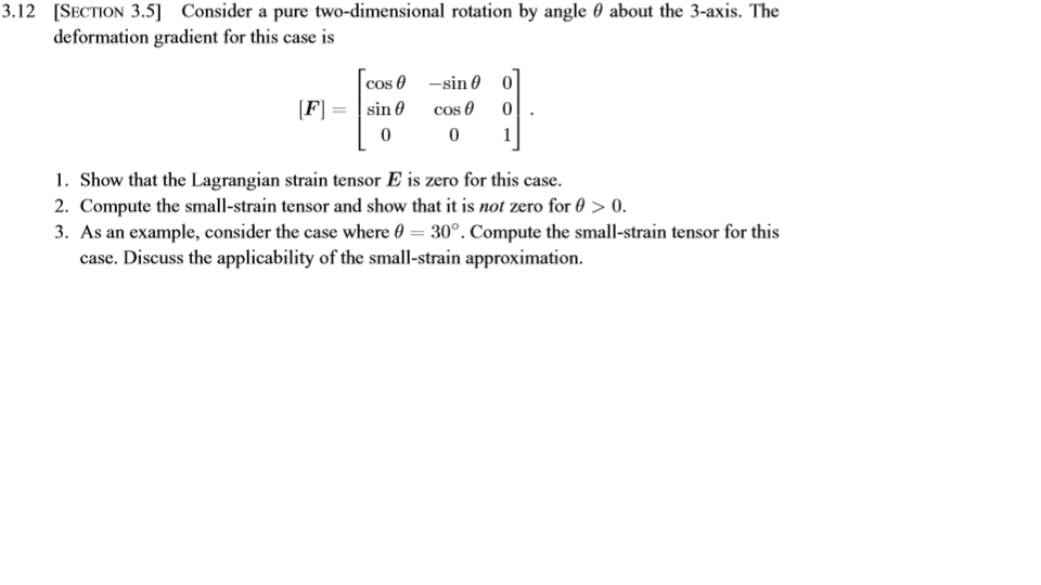 Solved 3.12 Consider a pure two-dimensional rotation by | Chegg.com