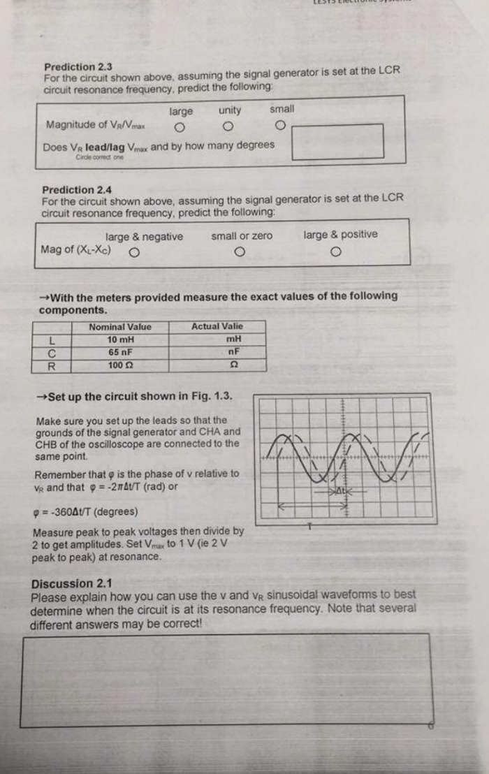 LESYS Electronic Systems Observation 1.2 For | Chegg.com