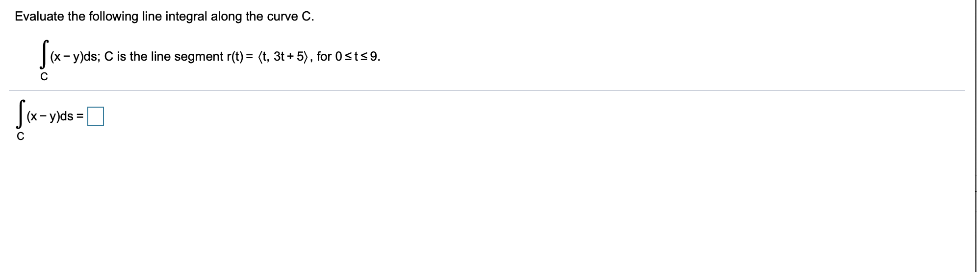 Solved Evaluate the following line integral along the curve | Chegg.com