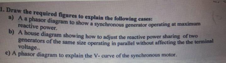 Solved reactive power. 1. Draw the required figures to | Chegg.com