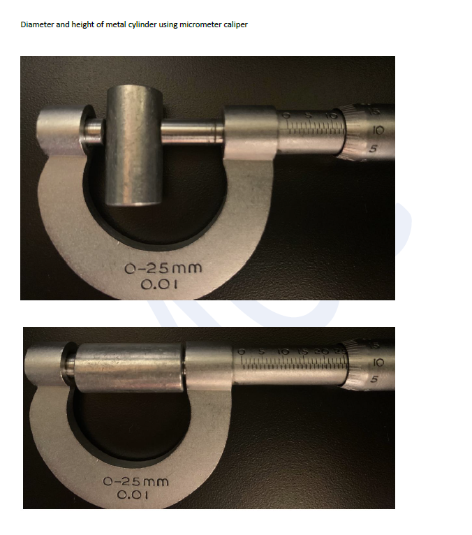 Diameter and height of metal cylinder using | Chegg.com