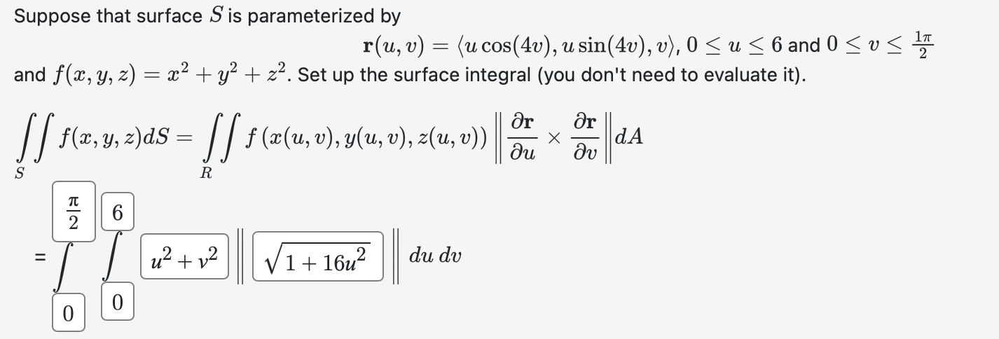 Solved Suppose that surface S is parameterized by | Chegg.com