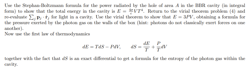 Solved Use the Stephan-Boltzmann formula for the power | Chegg.com