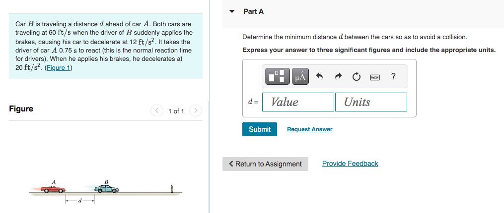 Solved Car B is traveling a distance d ahead of car A. Both | Chegg.com