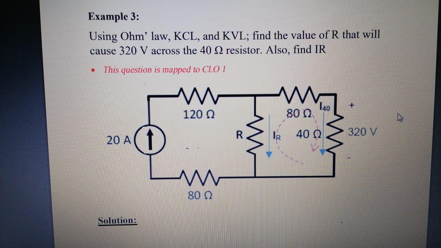 Solved Using Ohm' law, KCL, and KVL; find the value of R | Chegg.com