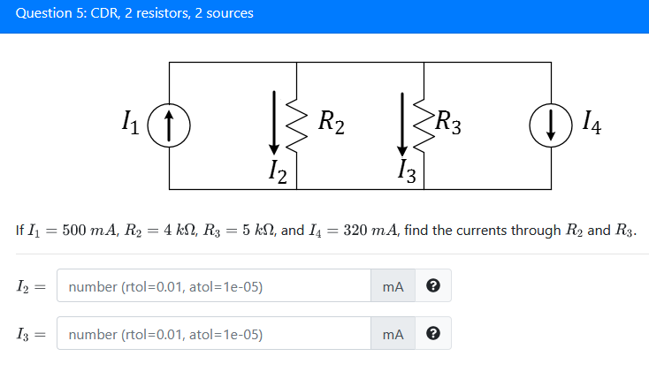 Solved Question 5: CDR, 2 resistors, 2 sources 11 ( 1 R2 R3 | Chegg.com