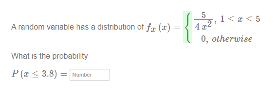Solved A random variable has a distribution of | Chegg.com