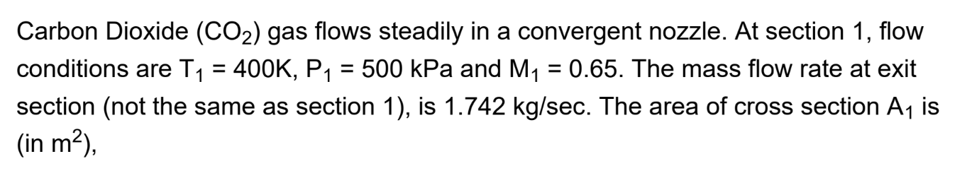 Solved Carbon Dioxide (CO2) gas flows steadily in a | Chegg.com