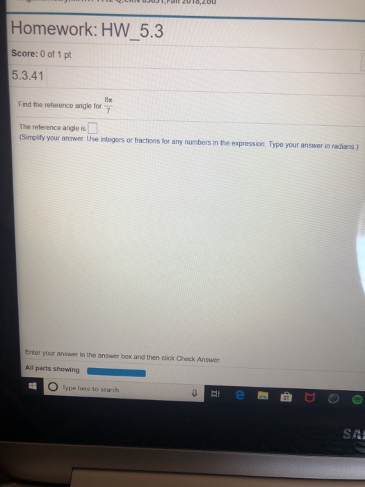 Solved Homework Hw Score 0 Of 1 Pt 5 3 41 5 3 8x Find The