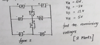 Solved VA=10 V,VB=−3vVF=12vVH=5v fint the remaining voltages | Chegg.com