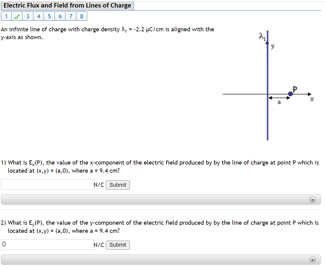Solved Electric Flux and Field from Lines of Charge 1 1 3 4 | Chegg.com