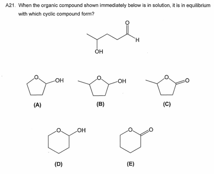 Solved A21. ﻿When the organic compound shown immediately | Chegg.com