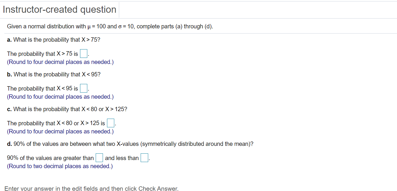 Solved Instructor-created question Given a normal | Chegg.com