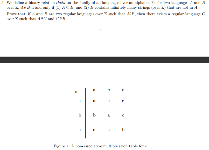 Solved 4. We define a binary relation theta on the family of | Chegg.com