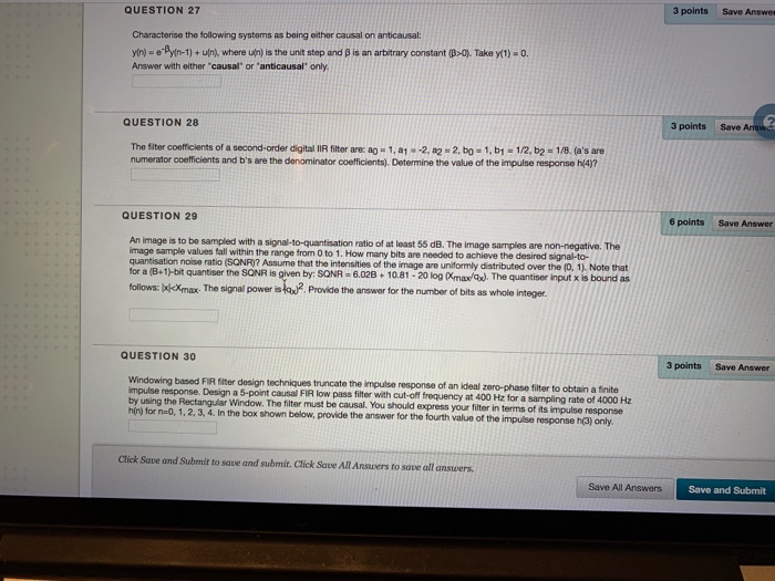 Solved QUESTION 24 Design a second-order IIR digital | Chegg.com