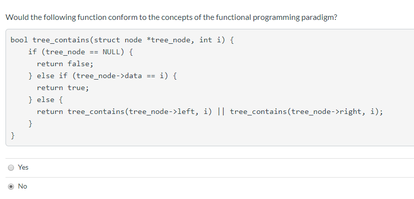 Solved Would the following function conform to the concepts | Chegg.com