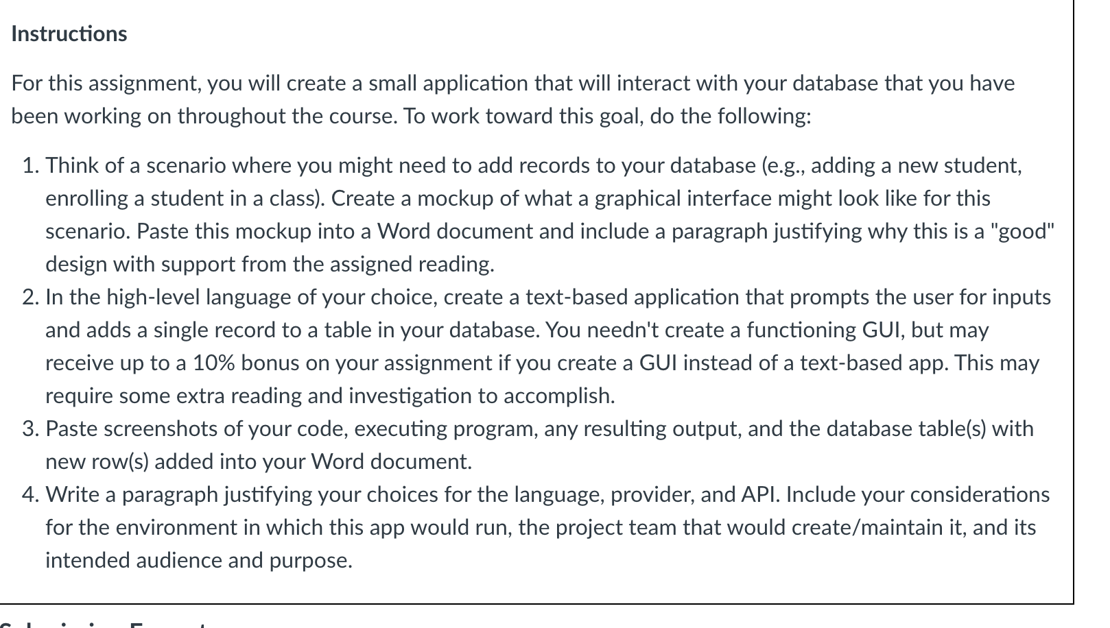 Solved Instructions For this assignment, you will create a | Chegg.com