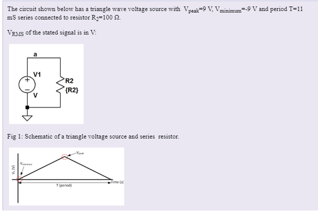 Solved The circuit shown below has a triangle wave voltage | Chegg.com