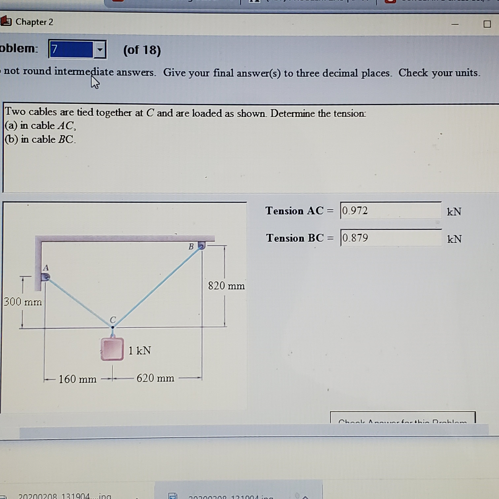 Solved Vector Statics help. Two cables are tied together at | Chegg.com
