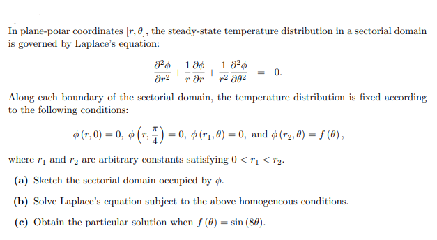 Solved In plane-polar coordinates [r,θ], the steady-state | Chegg.com