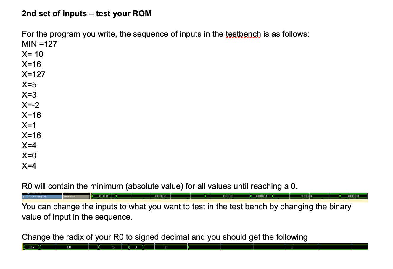Solved Your ROM The program you will be writing is described | Chegg.com