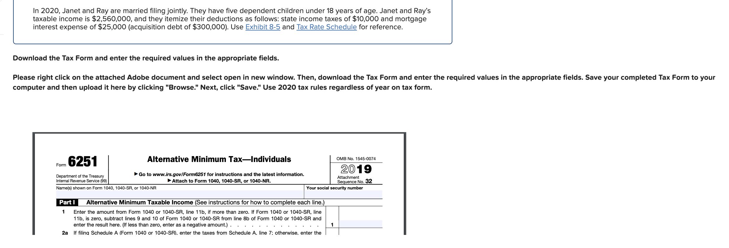 In 2020, Janet and Ray are married filing jointly. | Chegg.com