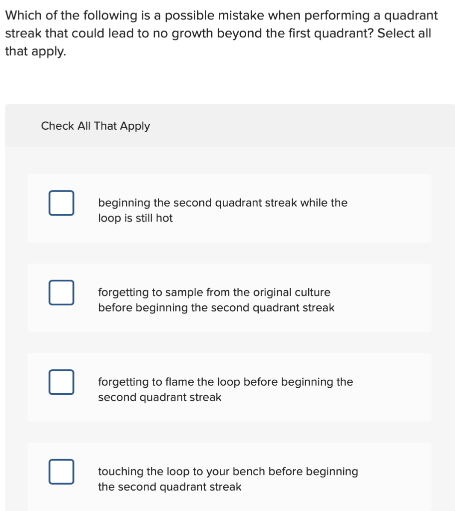 Solved When completing a quadrant streak, when do you flame | Chegg.com