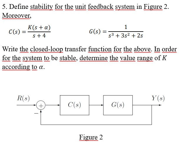 Solved 5. Define stability for the unit feedback system in | Chegg.com