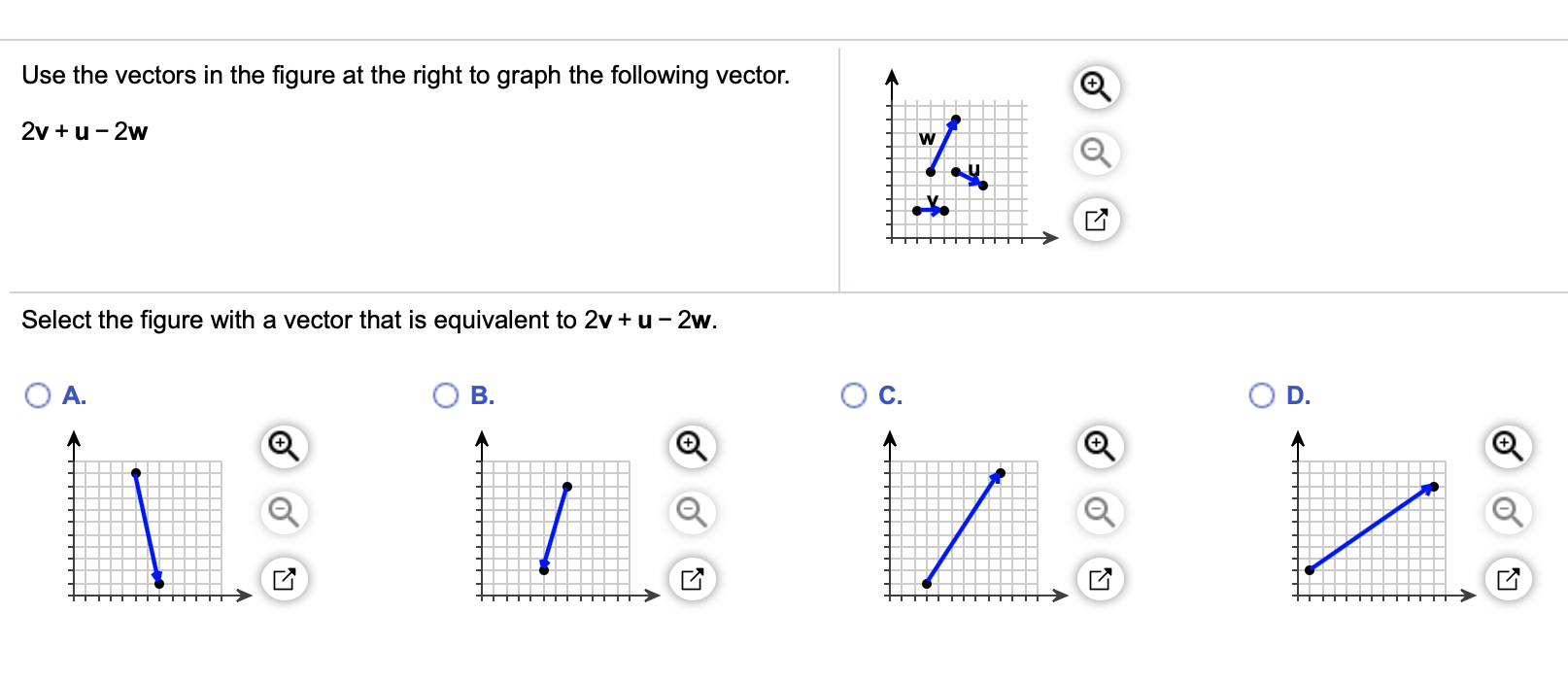 Solved Use the vectors in the figure at the right to graph | Chegg.com