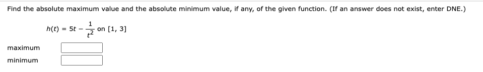 Solved Find the absolute maximum value and the absolute | Chegg.com