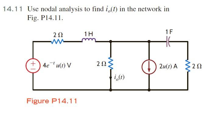 Solved 14.11 Use nodal analysis to find i(t) in the network | Chegg.com