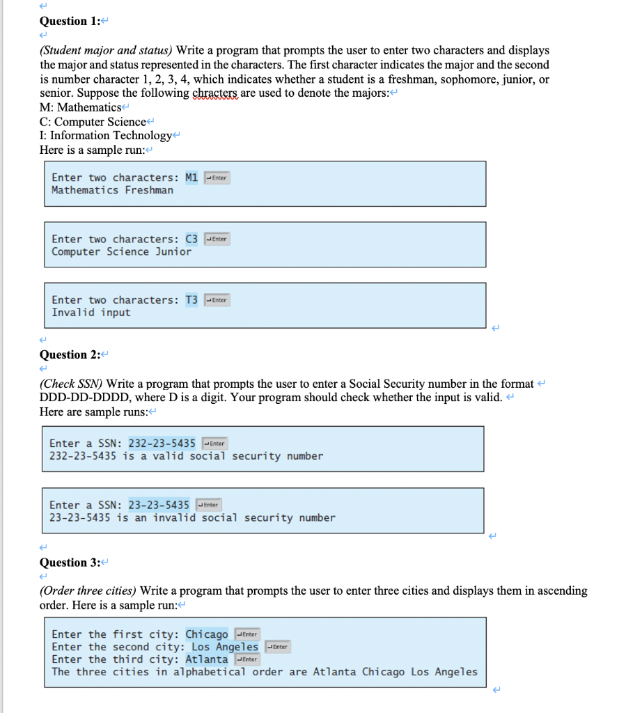 Solved Question 1: (Student major and status) Write a | Chegg.com