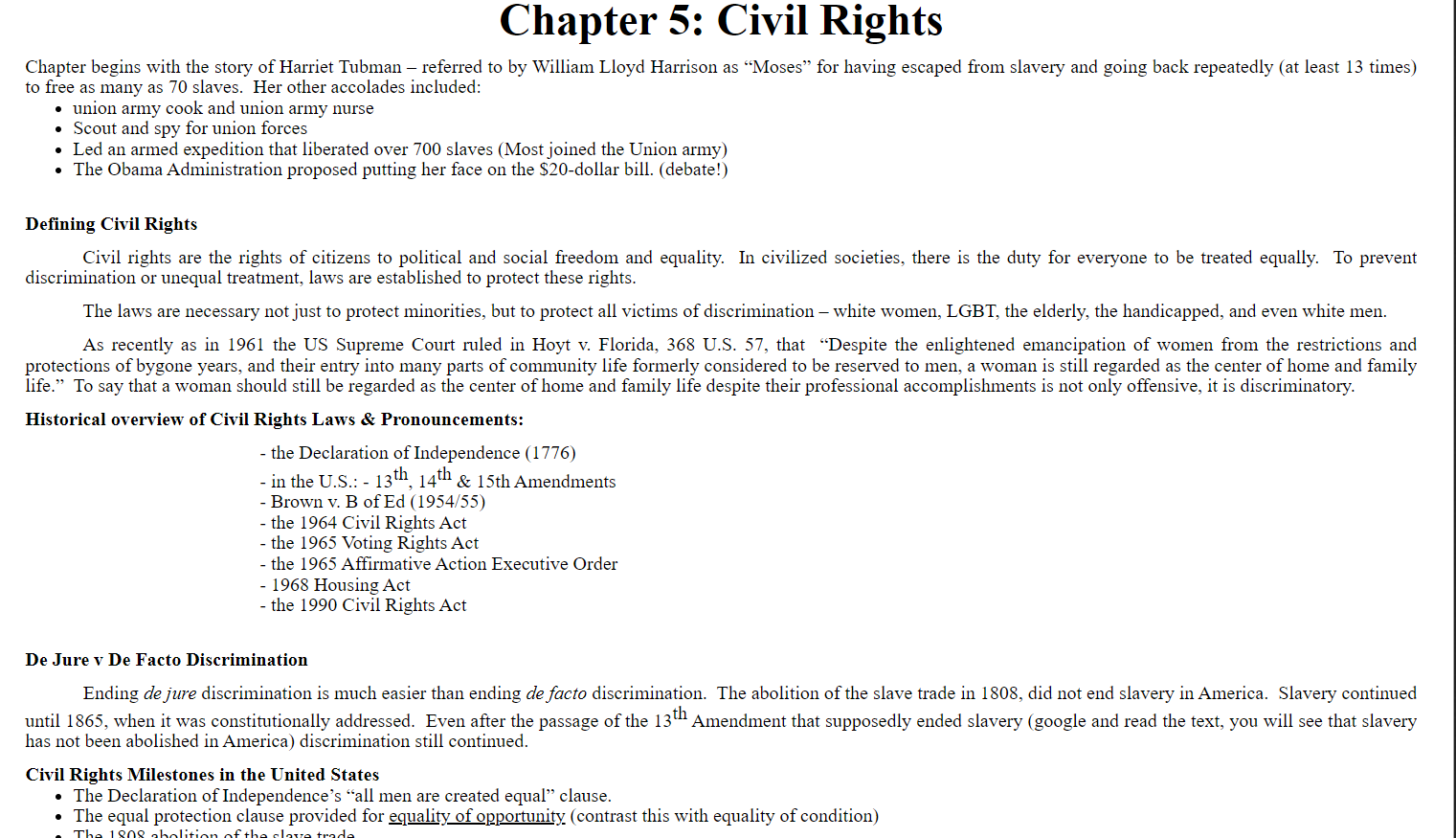 Solved Chapter begins with the story of Harriet Tubman - | Chegg.com